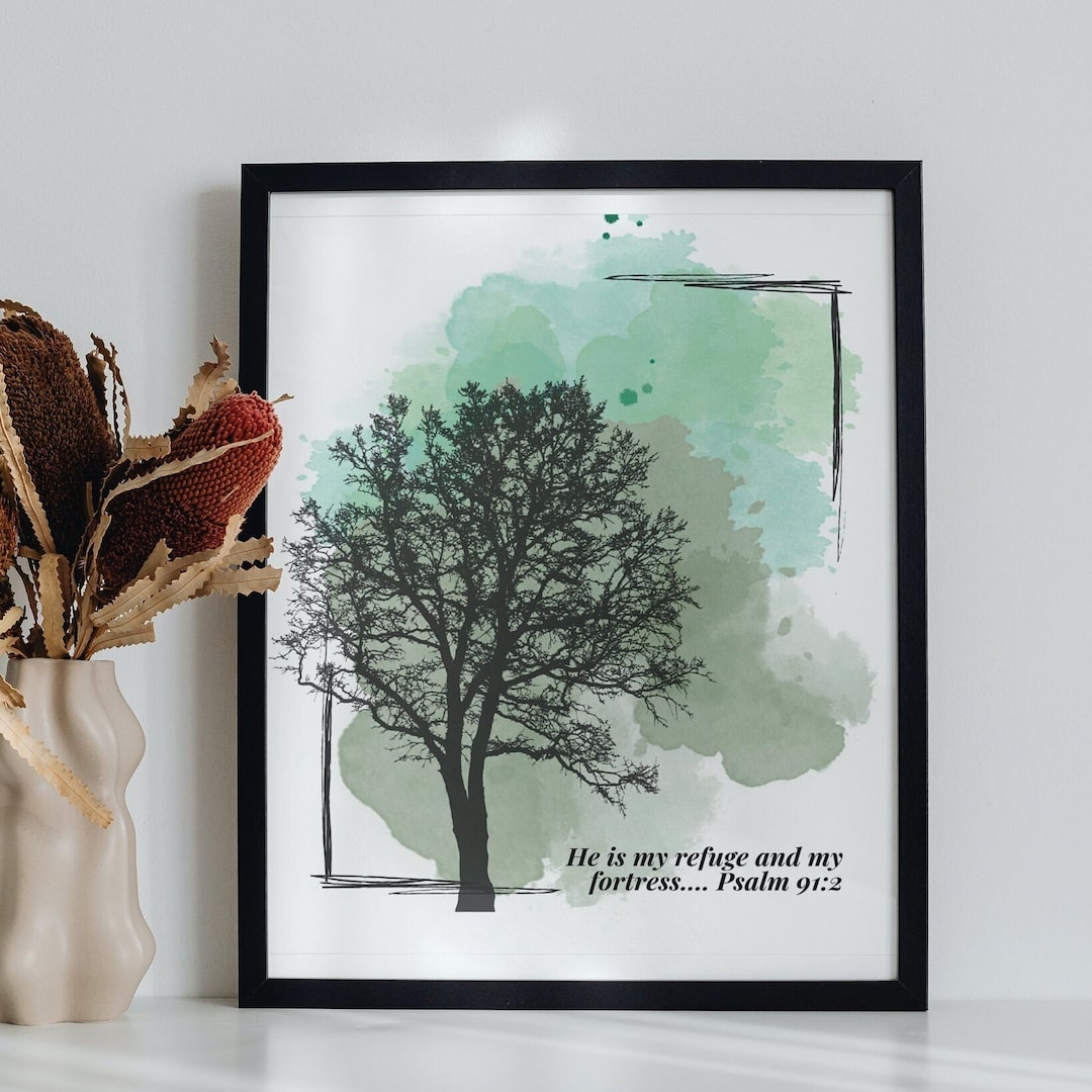 Bible Verse Printable Wall Art Christian Art, Scripture Wall Art Psalm ...