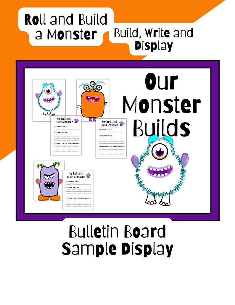 Roll a Monster, Build a Monster, Preschool Halloween, Kindergarten ...