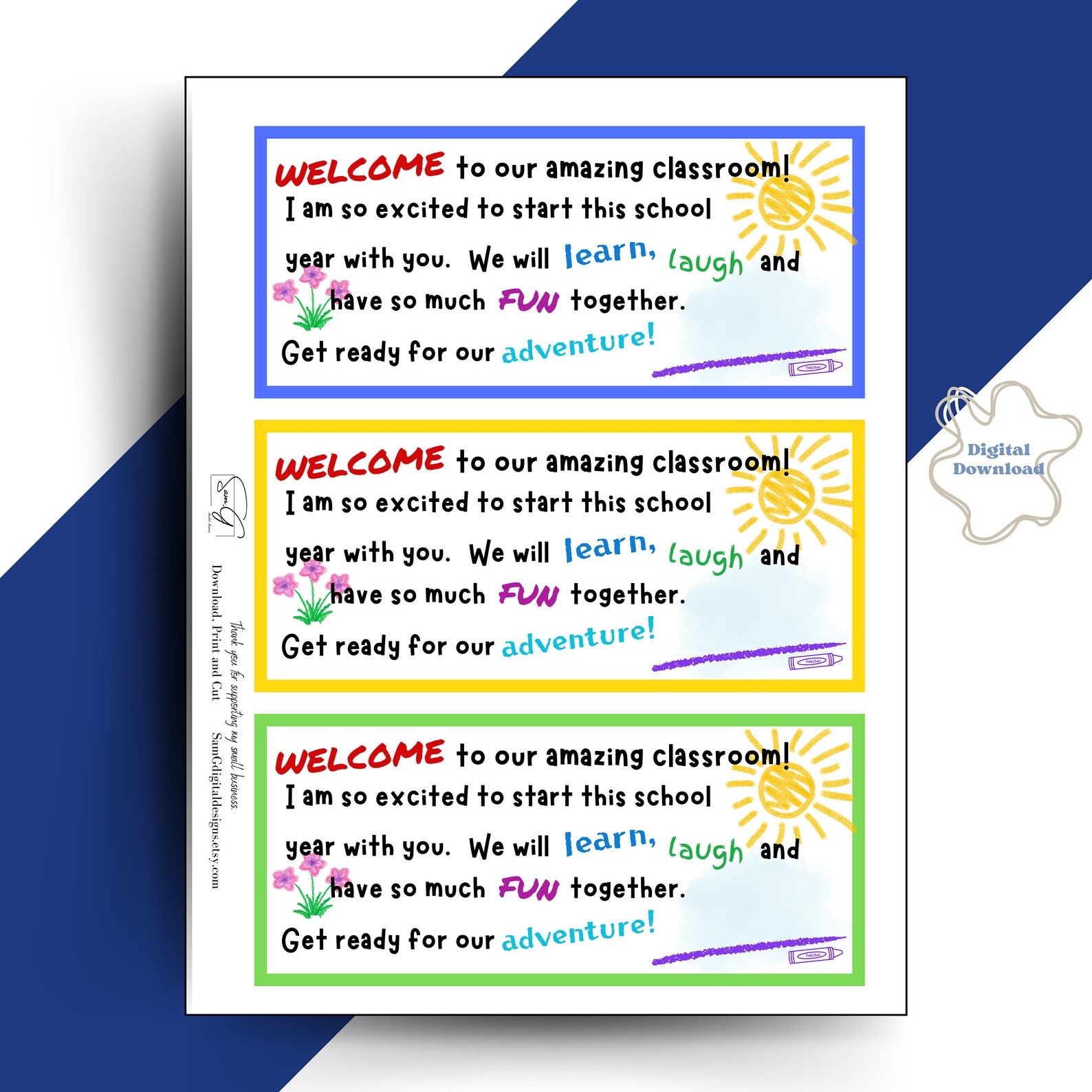 Printable Bookmarks Teacher Welcome to Students Letter, Beginning of ...