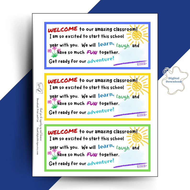 Printable Bookmarks Teacher Welcome to Students Letter, Beginning of ...