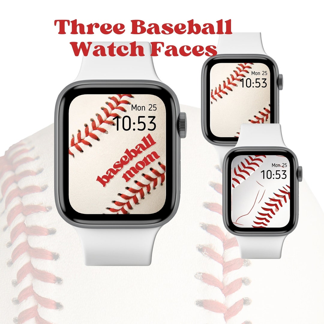 Baseball Watch Face Wallpaper, Sports Watch Face, Compatible Apple ...