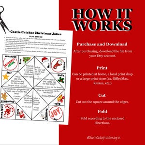 Cootie Catcher, Christmas Jokes, Paper Fortune Teller, Printable Games ...