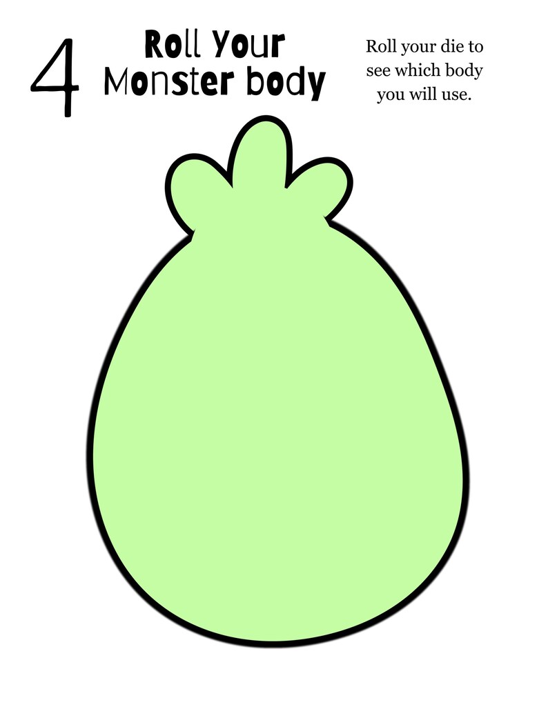 Roll a Monster, Build a Monster, Preschool Halloween, Kindergarten ...