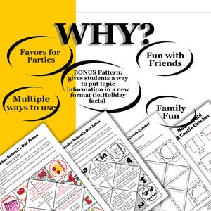 Jokes for Kids, Cootie Catcher, Paper Fortune Teller, End of School ...