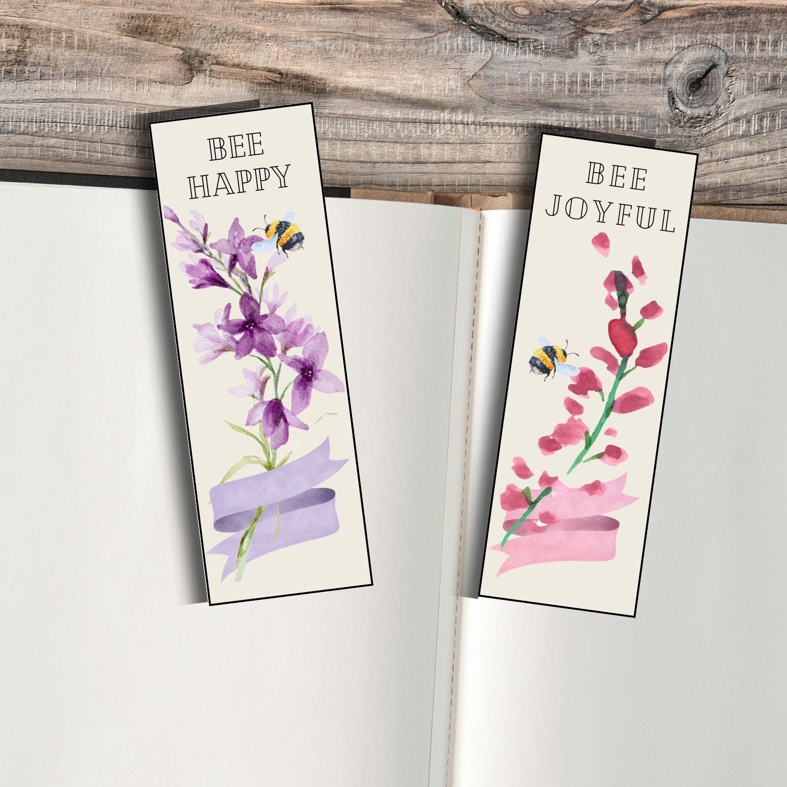 Printable Bookmarks, Unique Bookmarks, Bookmark Set, Floral Bookmark ...