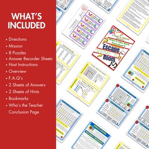 Back to School, Printable Escape Room, Back to School Escape Room ...