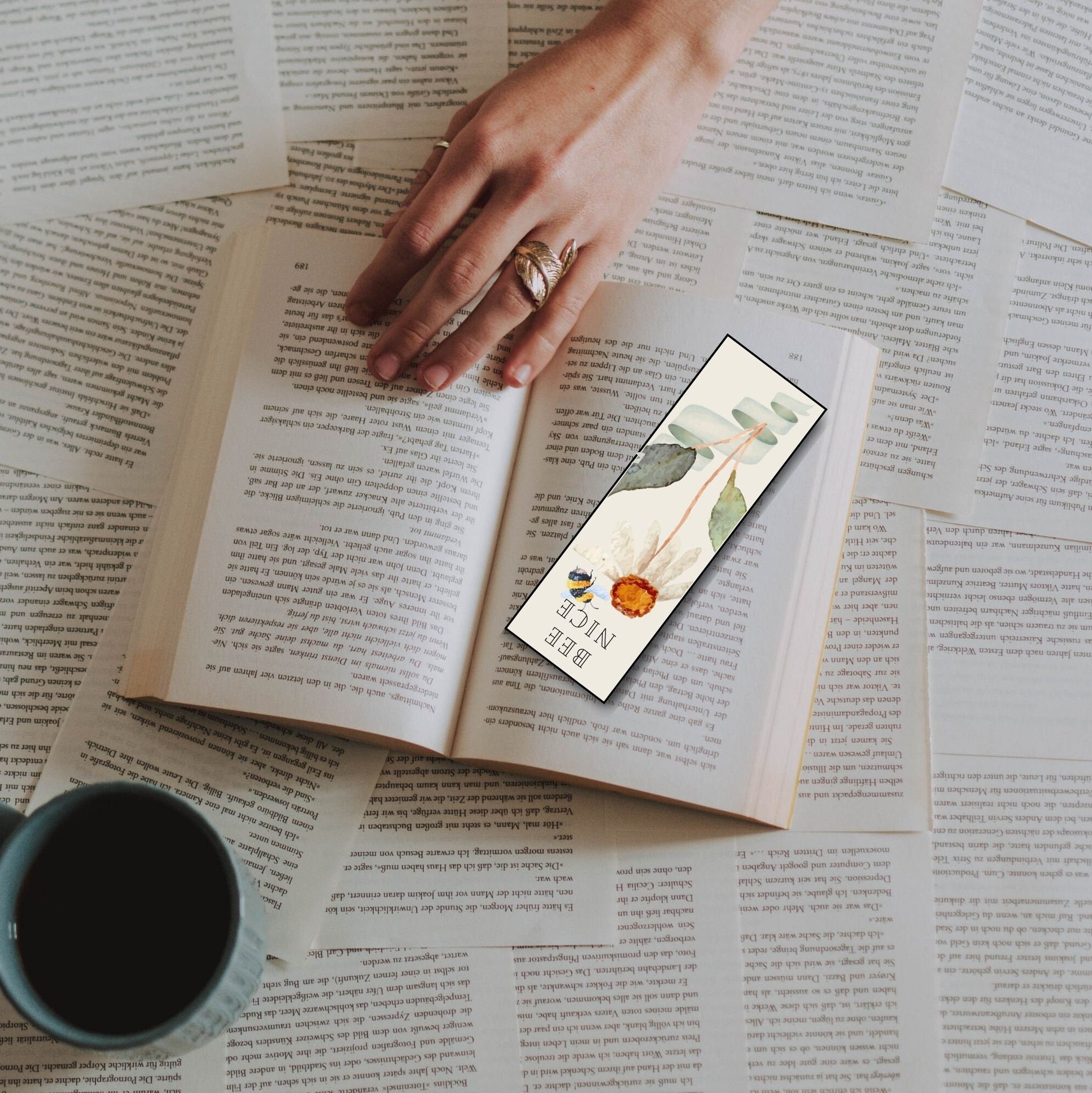 Printable Bookmarks, Unique Bookmarks, Bookmark Set, Floral Bookmark ...