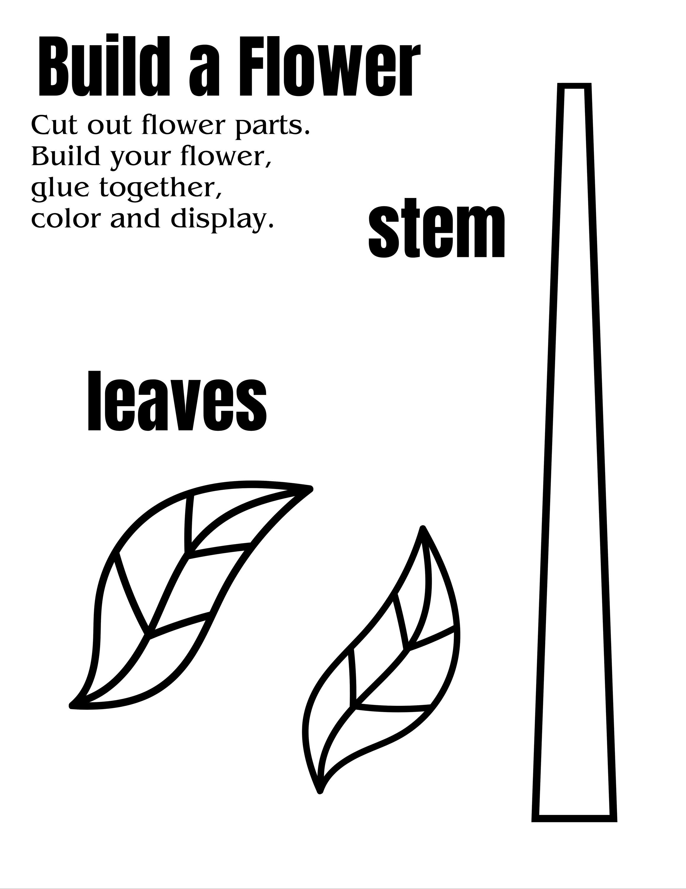 Build a Flower, Preschool Printable Kindergarten, Flower Building ...