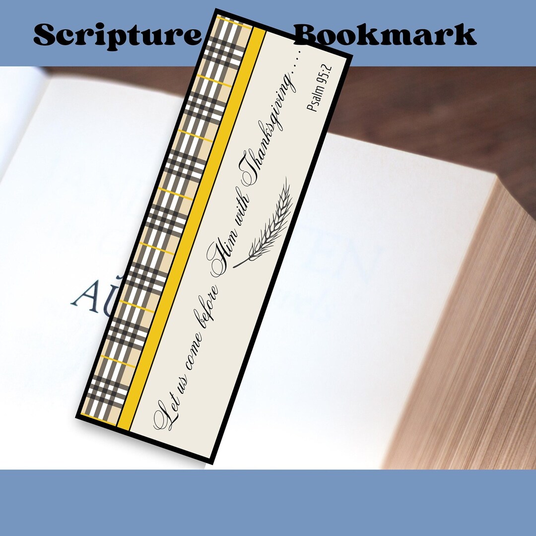 Printable Bookmarks Bookmarks Bible Verses Thanksgiving Book Marker ...