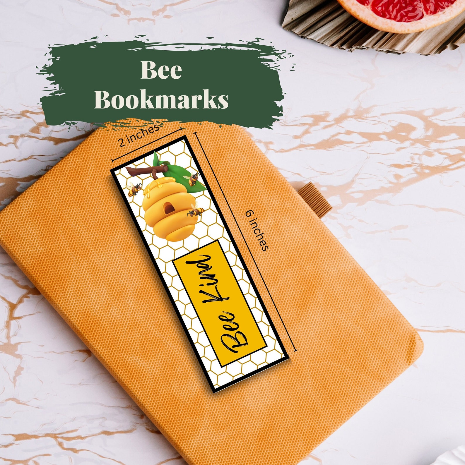 Printable Bookmarks, Bee Theme, Unique Bookmarks, Bookmark for Reader ...