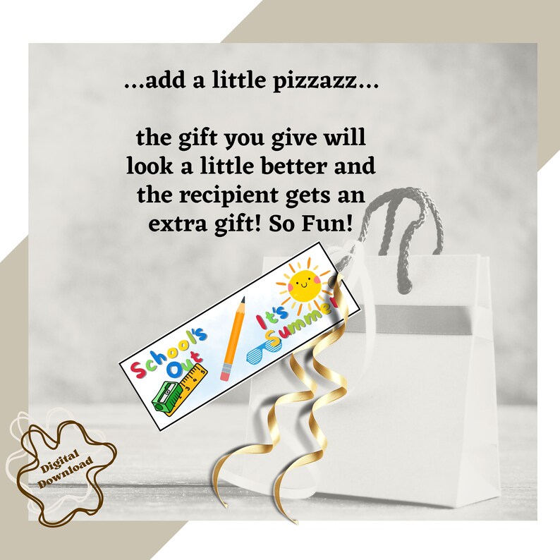 Printable Bookmarks End of Year, School's Out Bookmark Gift, Digital ...