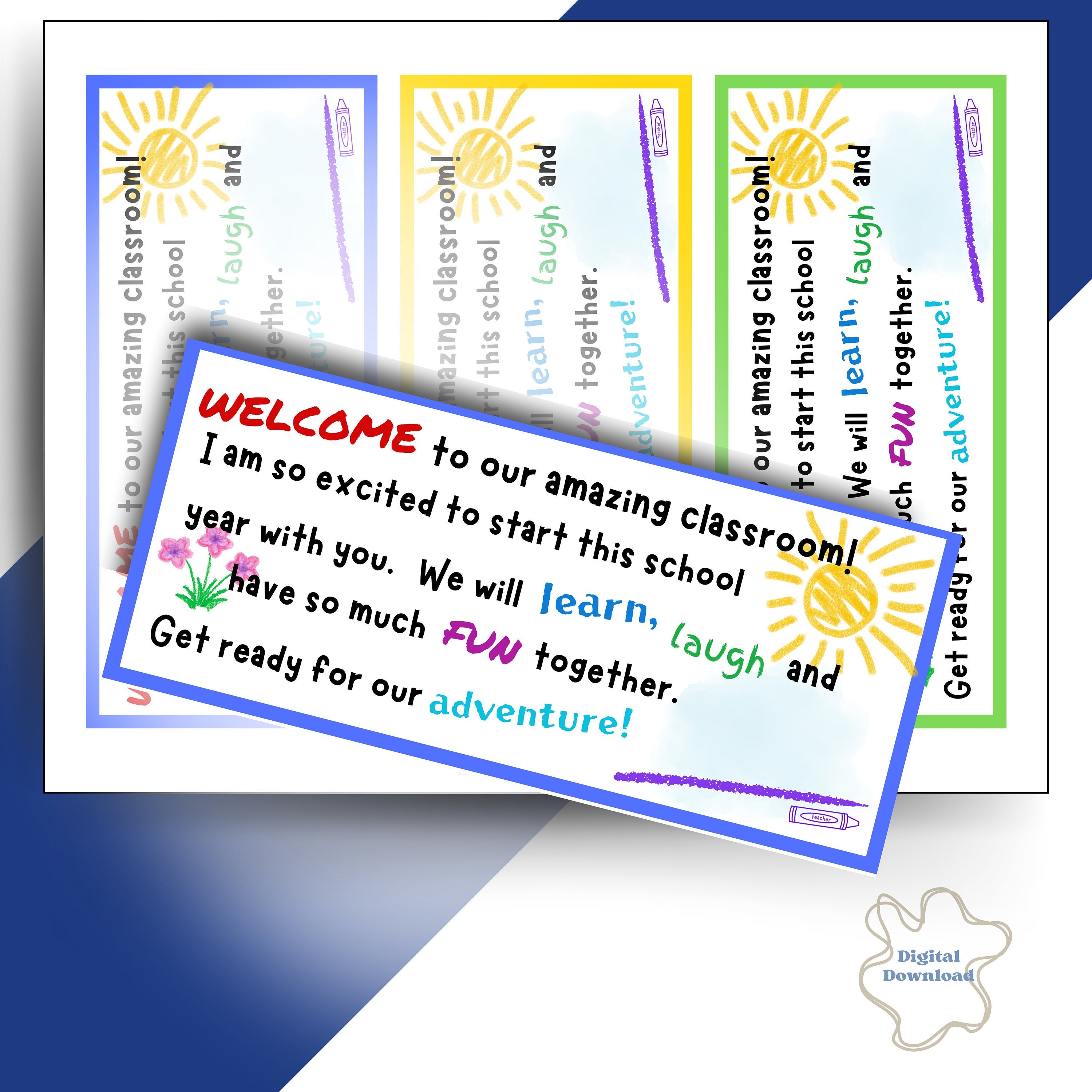 Printable Bookmarks Teacher Welcome to Students Letter, Beginning of ...