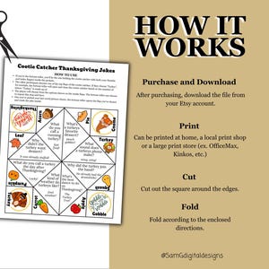 Cootie Catcher, Thanksgiving Jokes, Paper Fortune Teller, Printable ...