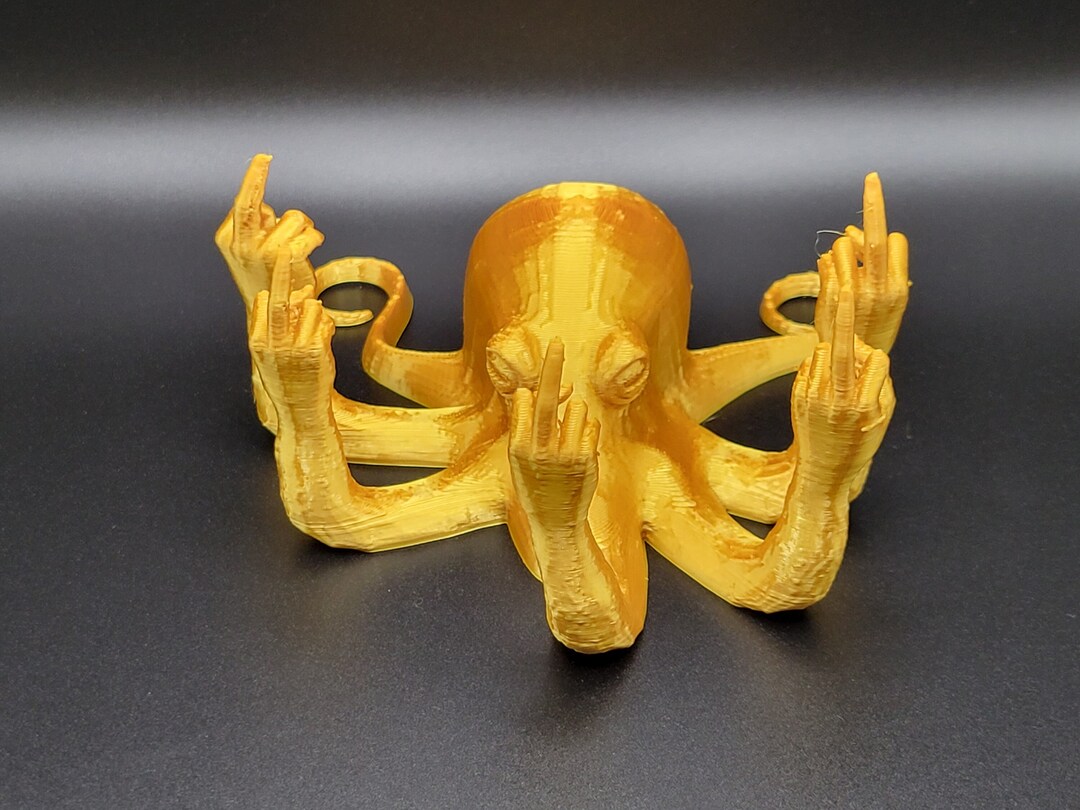 Fucktopus Middle Finger Octopus Rude Octopus Prank Gifts Desk Companion ...