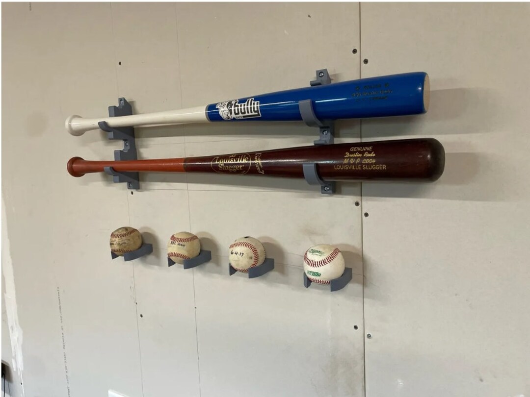 Baseball Bat Wall Display Holder Stand Display Baseballs - Etsy