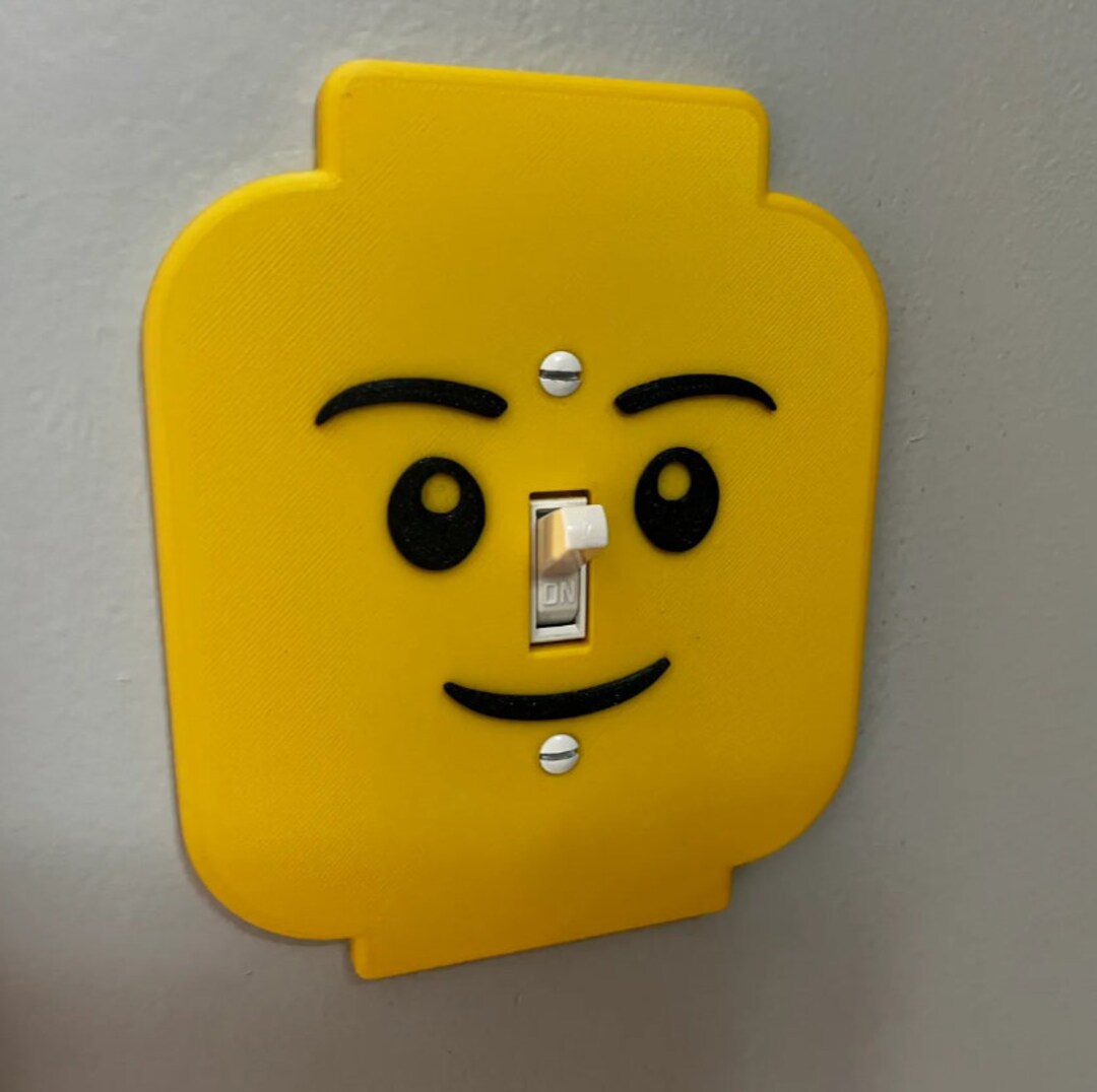 Lego Head Light Switch Cover Decorative Light Switch Wall Plate Kid's ...