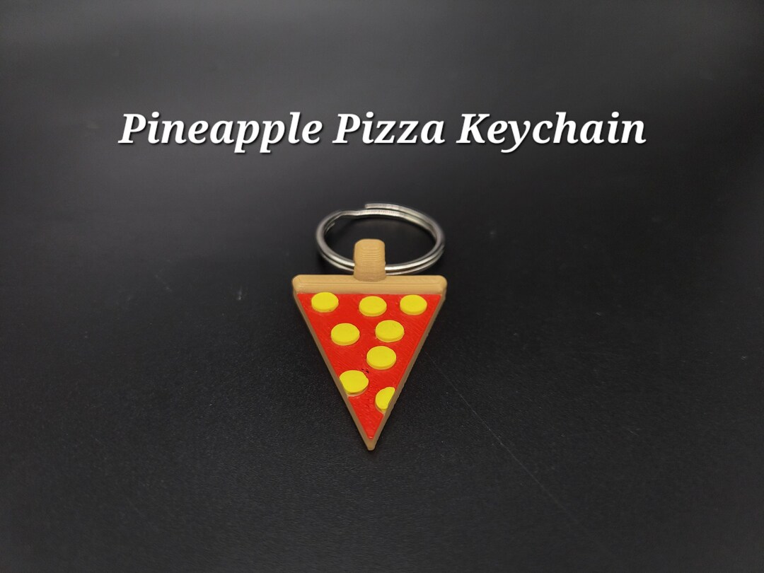 Pineapple Pizza Keychain Donuts Pizza Lover Keychains 3D - Etsy