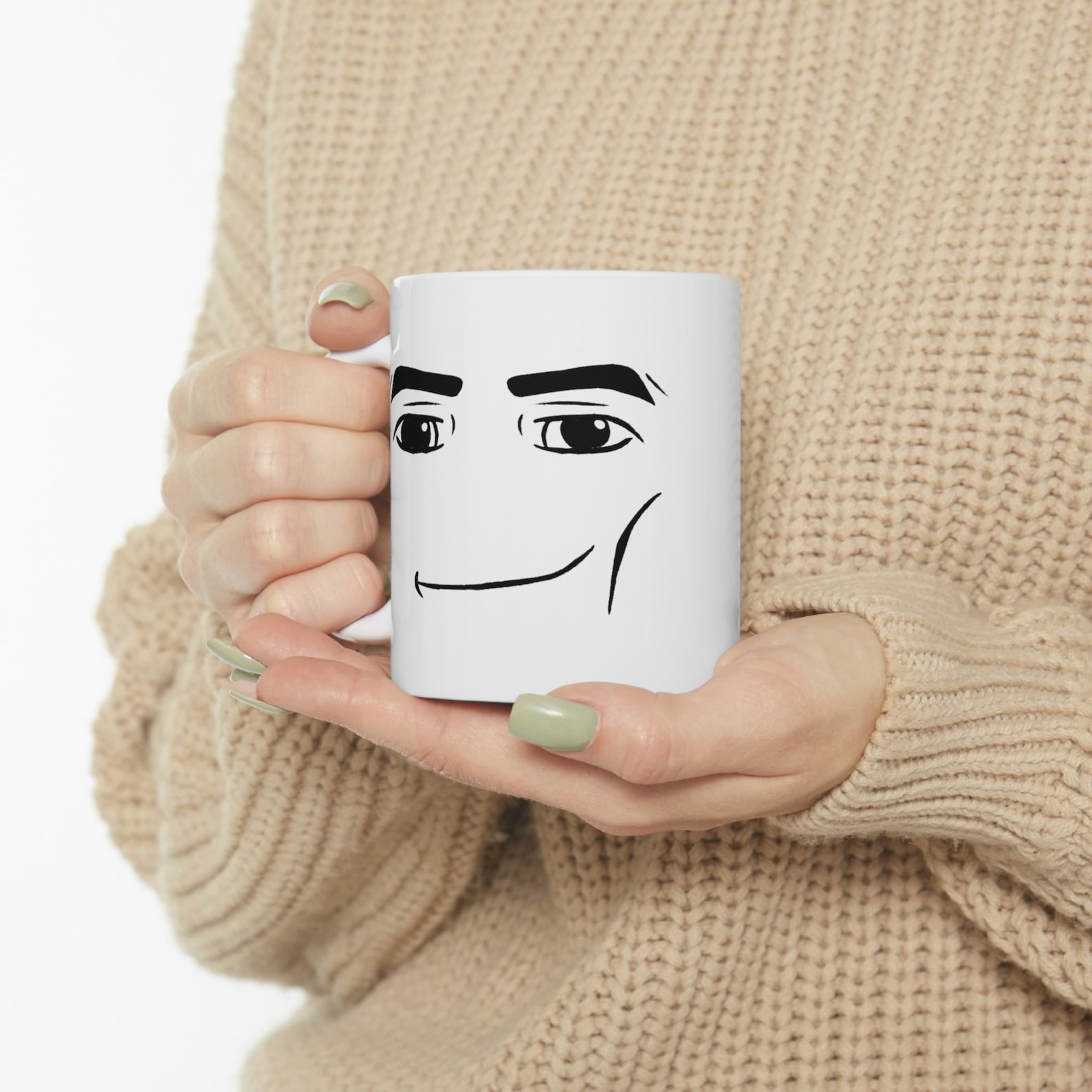 Roblox Man Face, Meme Mug, Funny Mug, Gift Idea for Kids or Friends ...