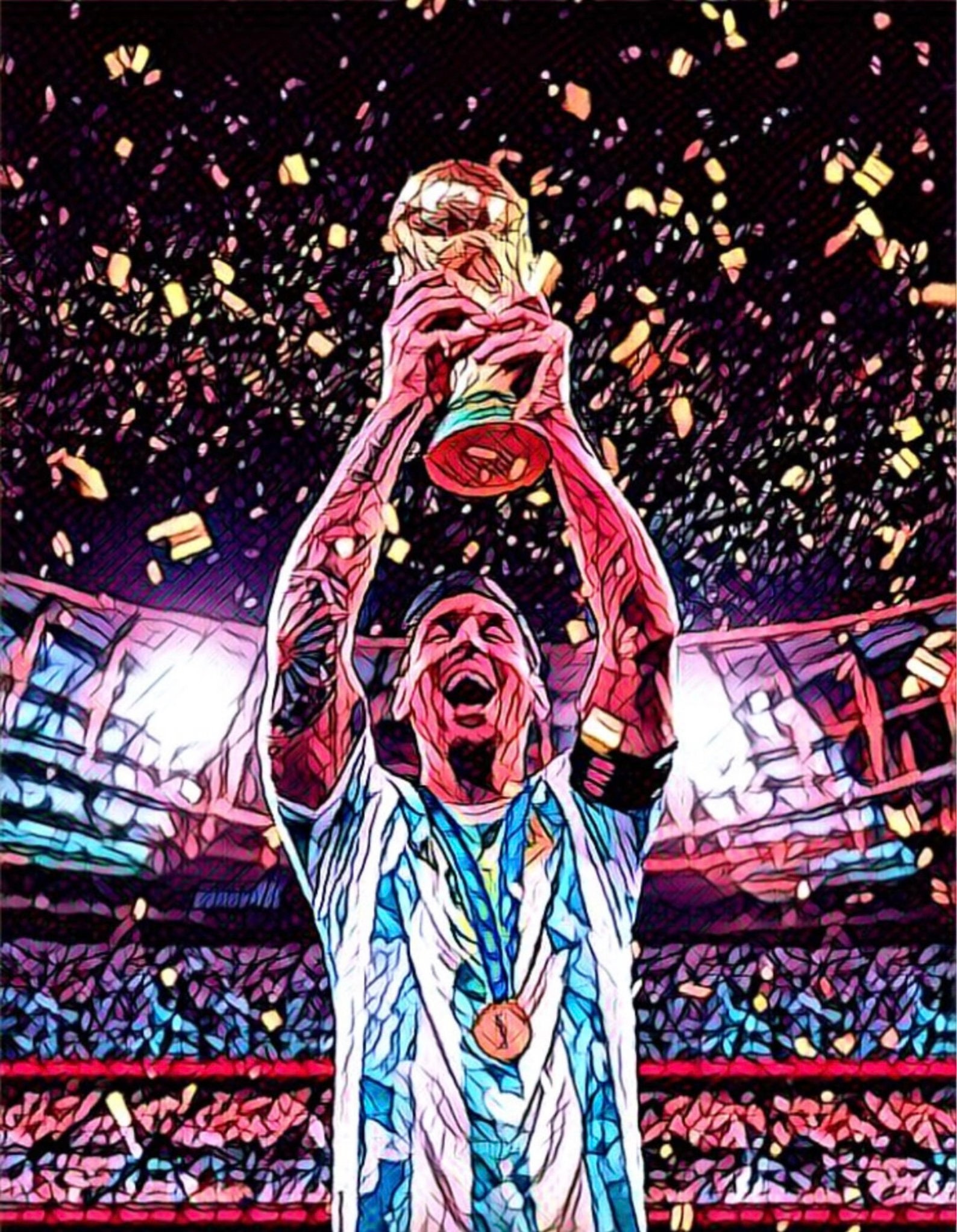 Lionel Messi World Cup Winner Argentina - Etsy