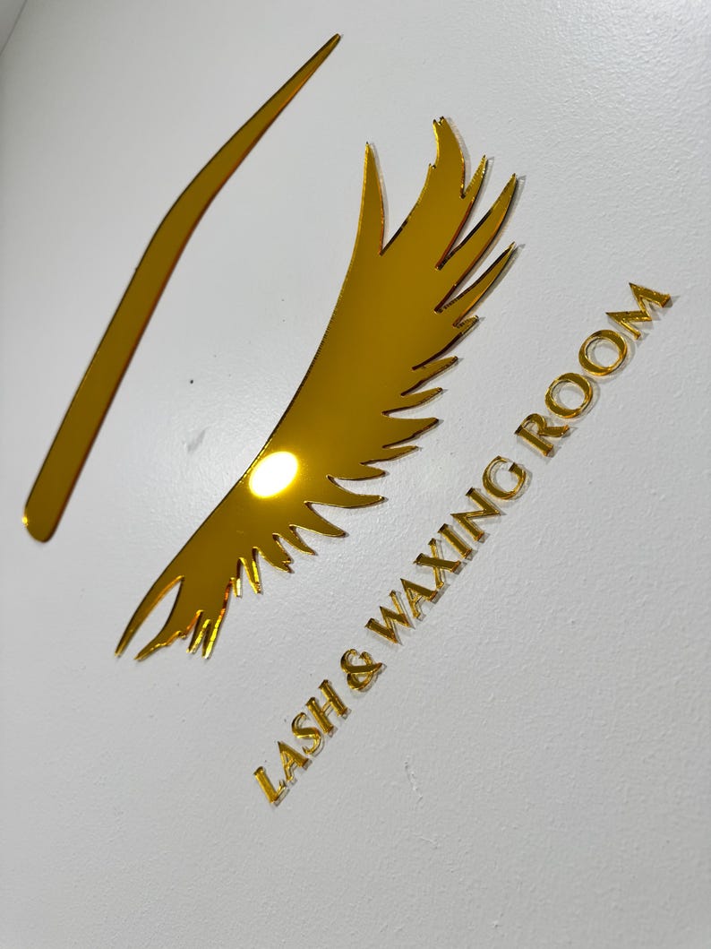 Lash Brow and Wax Artist Business Acrylic Sign: Stylish Salon Accent - Etsy