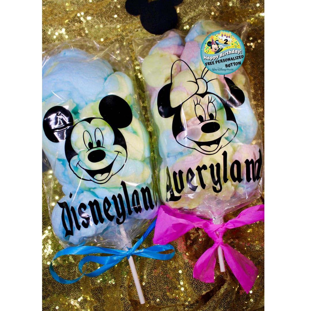 Custom Cotton Candy Party Favors, Custom Magical Mouse Birthday Mickey ...
