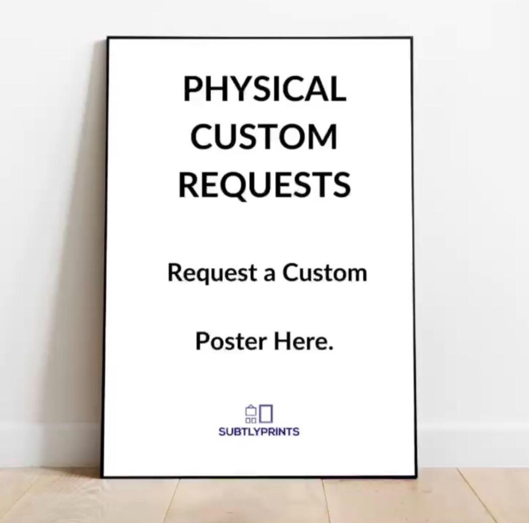 Alteration/request PHYSICAL Poster / Print Minimal Wall Art ...
