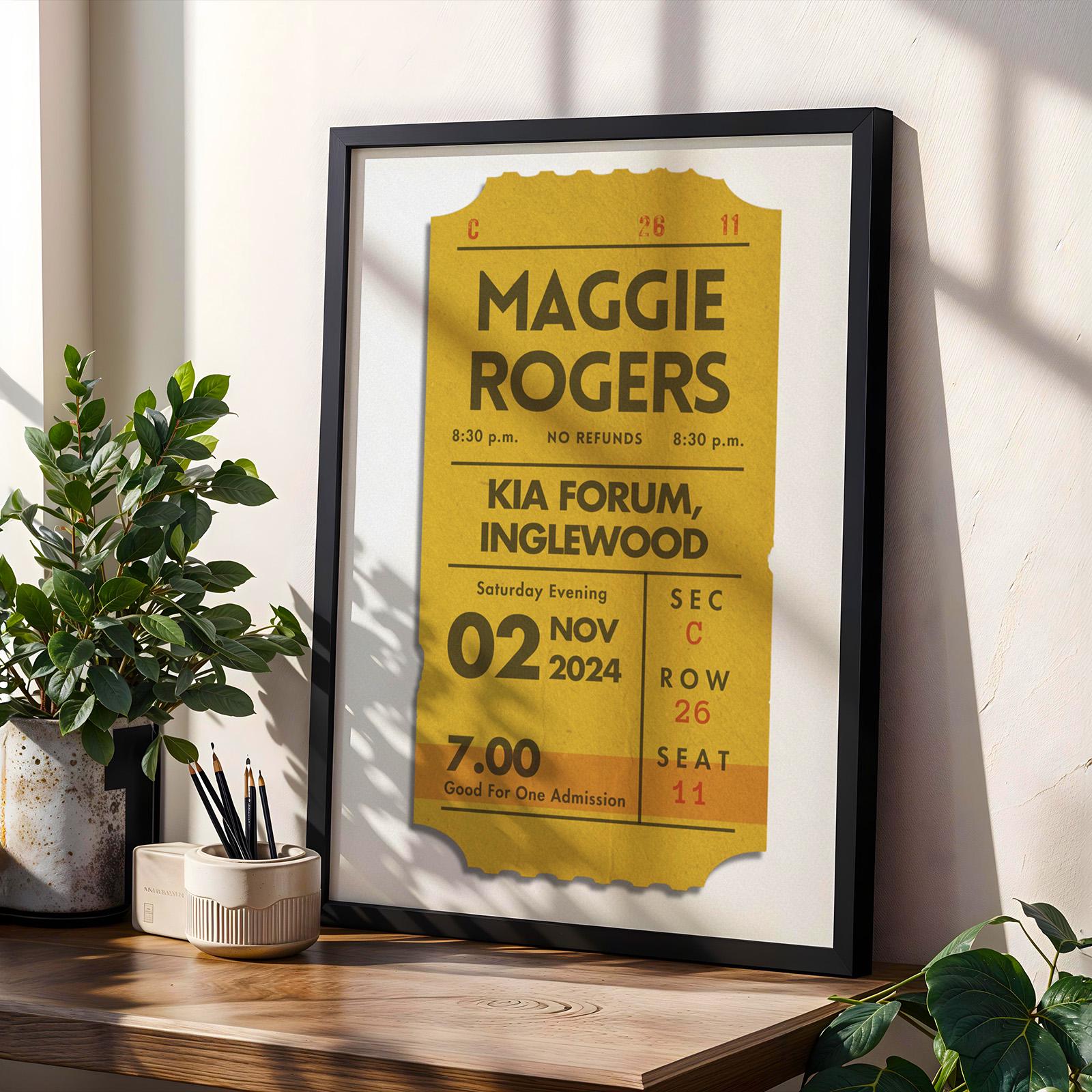 Digital Custom Concert Ticket Poster, Set of 3 Personalized Retro ...