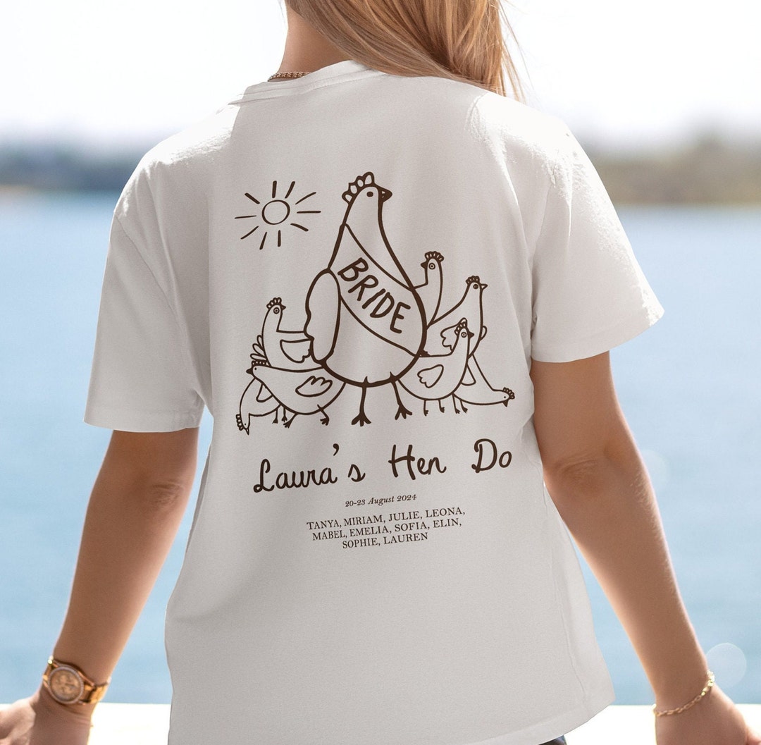 Custom Hen Do T Shirt, Personalized Bachelorette Bridal Party Tee ...