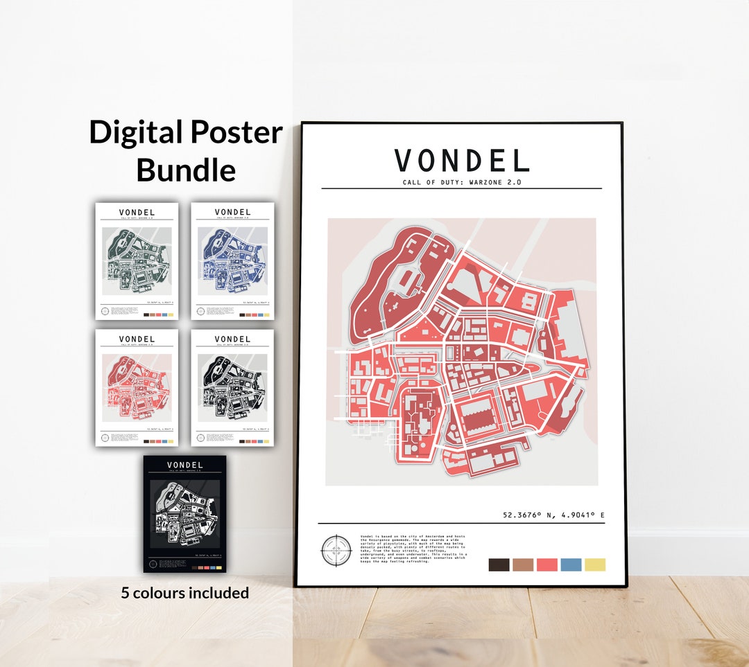 Call of Duty Vondel Map Poster / Digital Video Game Decor Print ...
