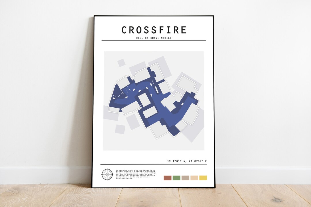 Call of Duty Crossfire Map Poster / Video Game Decor Print / Minimal ...