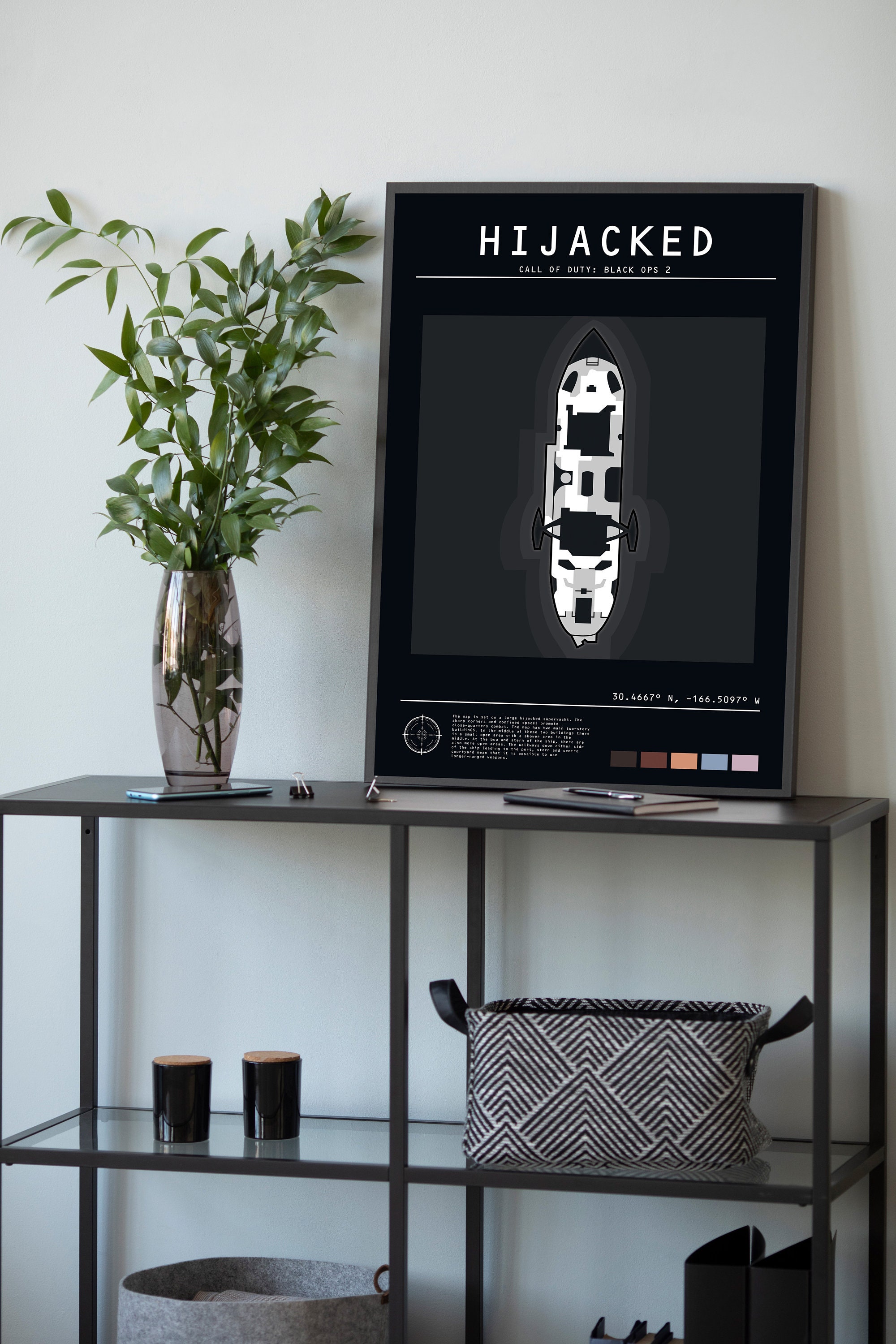 Call of Duty Hijacked Map Poster / Colourful Gaming Decor / Unique ...