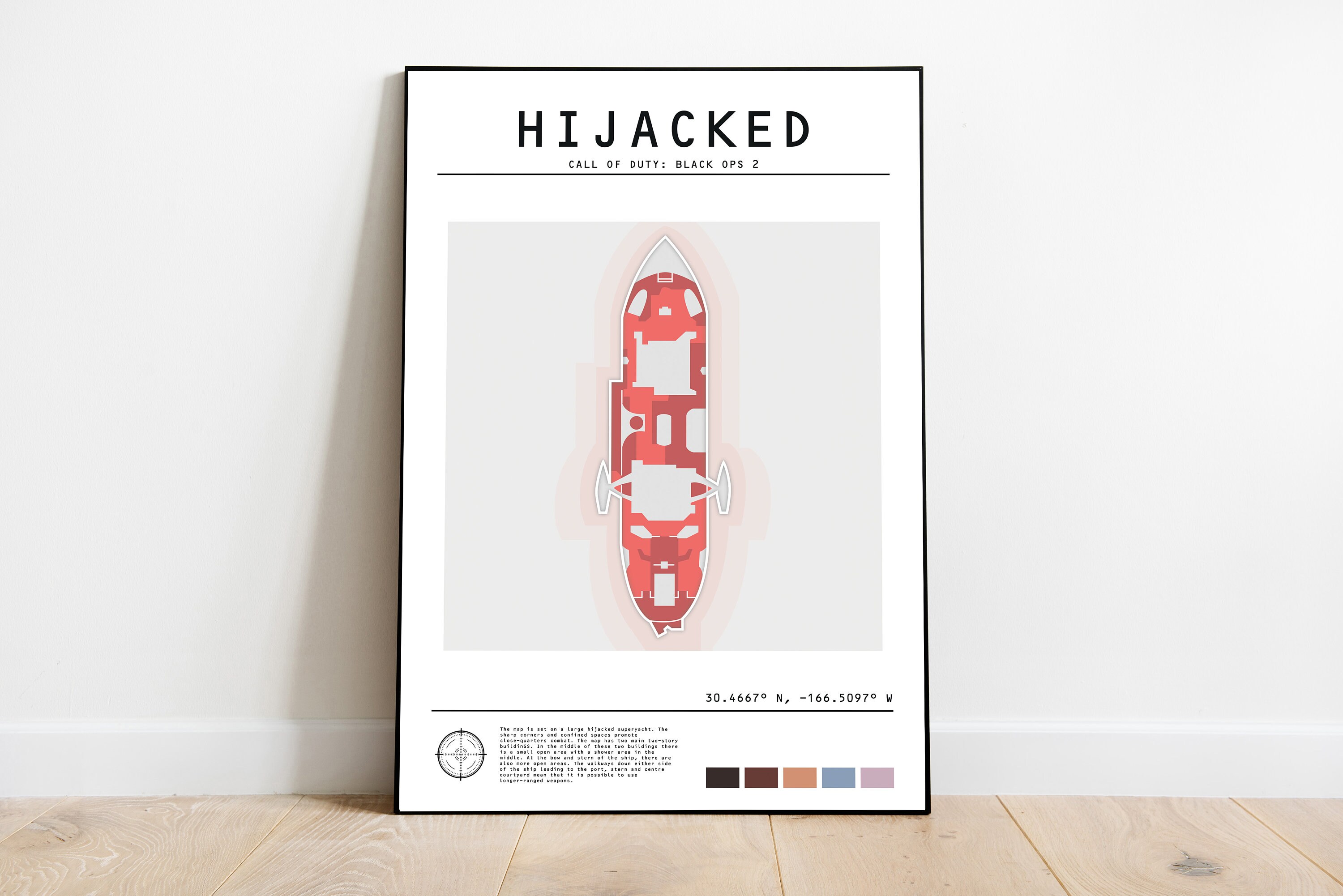Call of Duty Hijacked Map Poster / Colourful Gaming Decor / Unique ...
