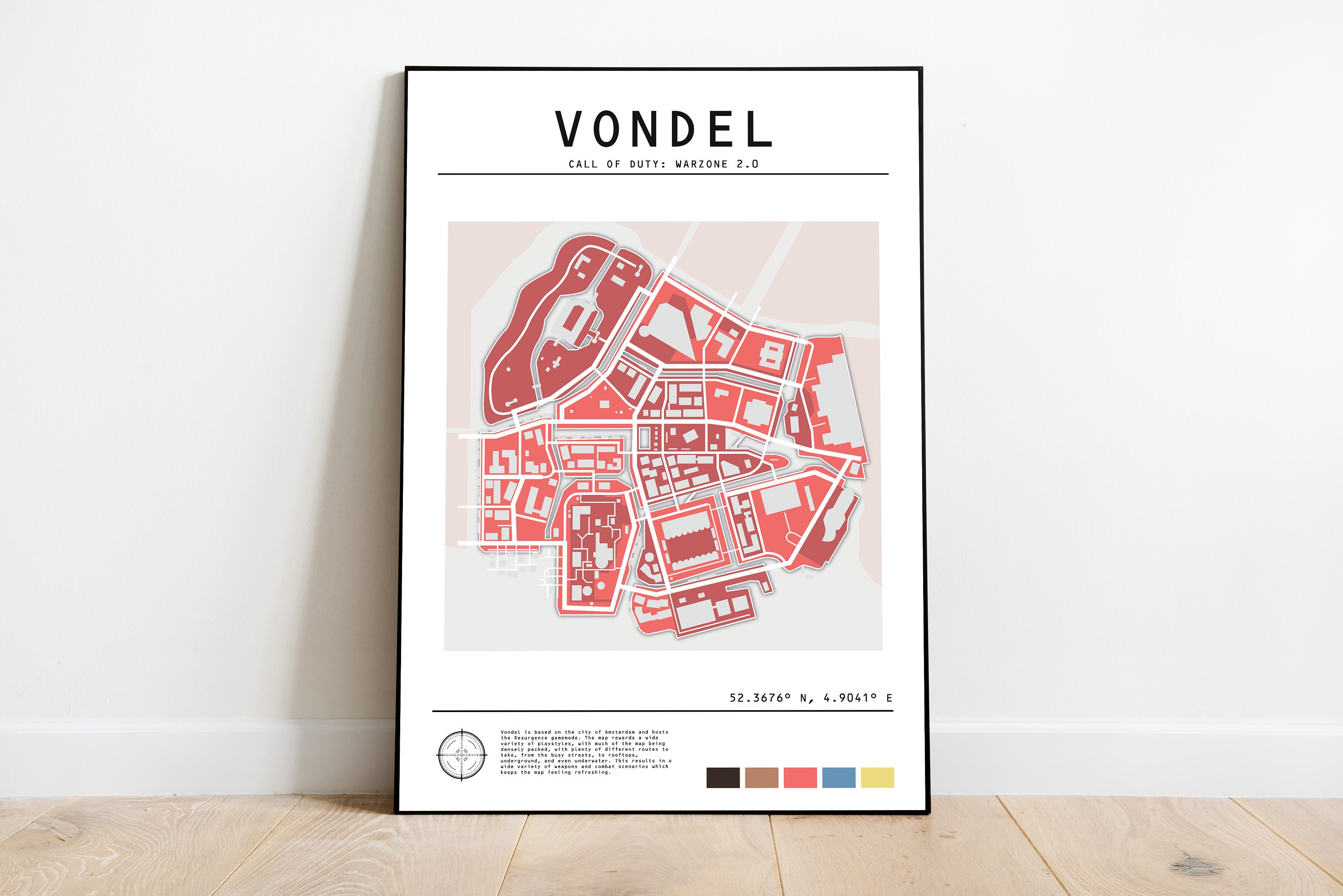 Call of Duty Vondel Map Poster / Colourful Gaming Decor / Unique Gamer ...