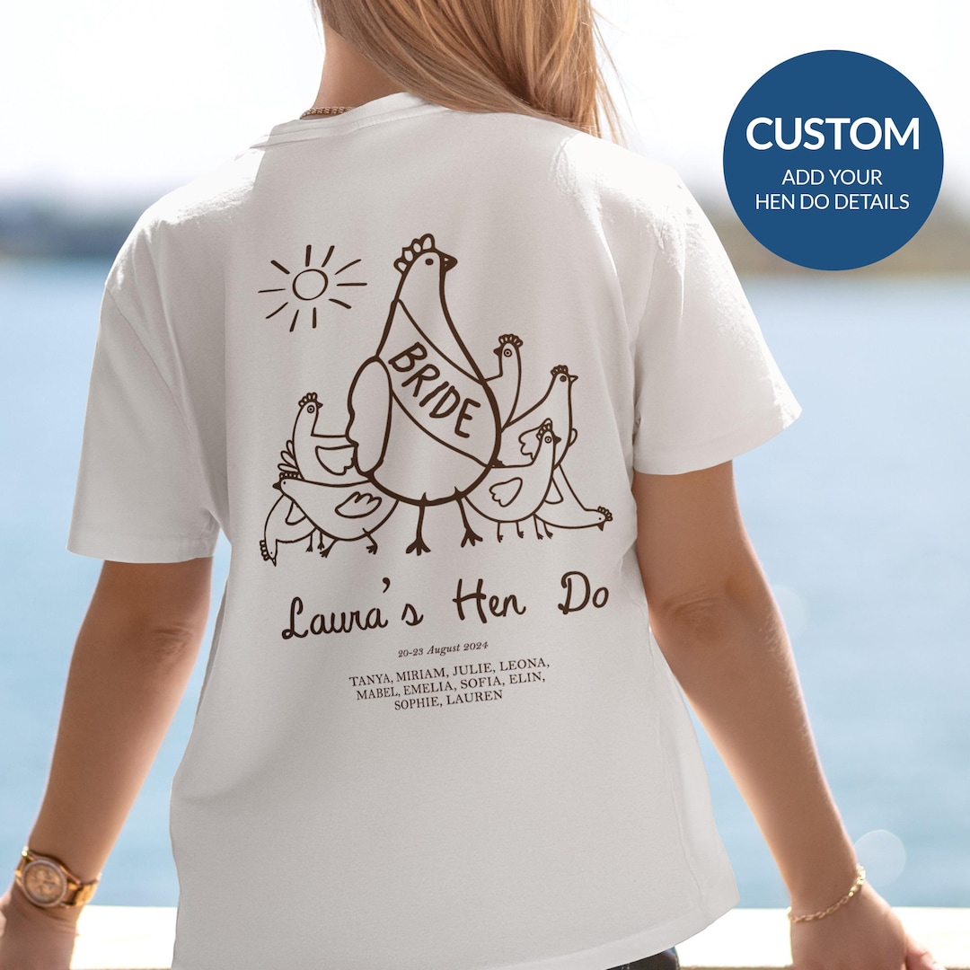 Custom Hen Do T Shirt, Personalized Bachelorette Bridal Party Tee ...