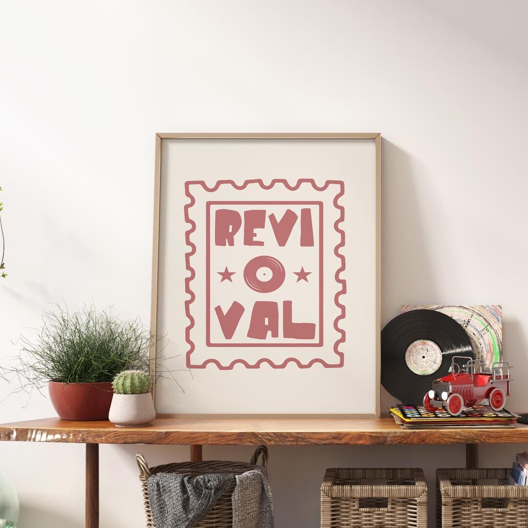 Digital All Night Revival Poster, Band Print, Wall Art Decor, Country ...