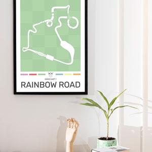 Mario Kart Track Poster / Colourful Rainbow Road Print / Nintendo ...
