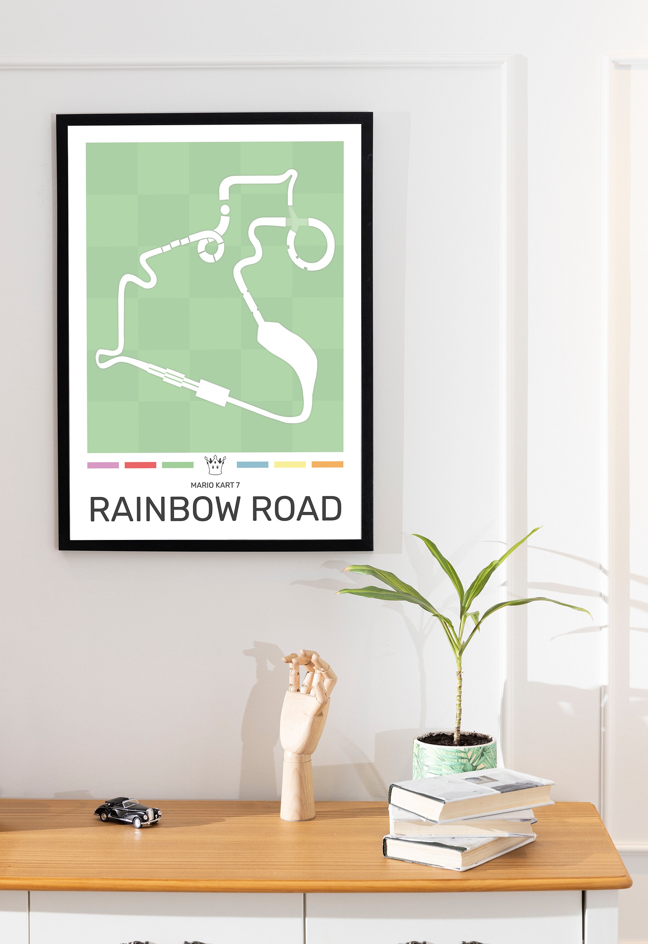 Mario Kart Track Poster / Colourful Rainbow Road Print / Nintendo ...