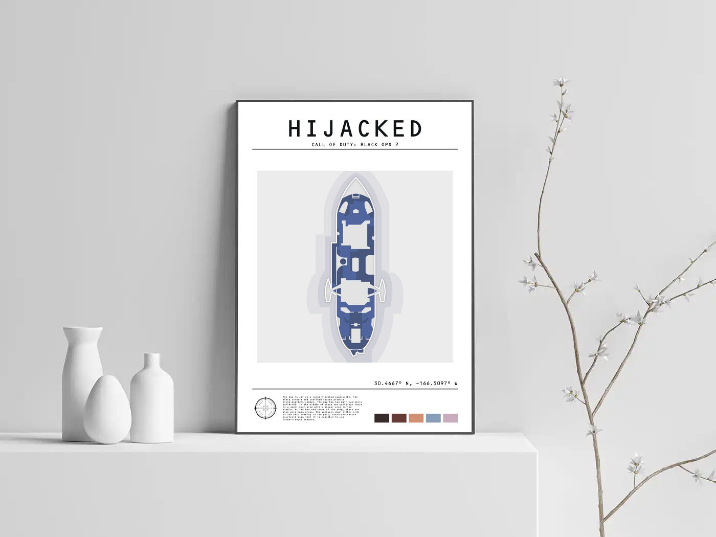 Call of Duty Hijacked Map Poster / Colourful Gaming Decor / Unique ...