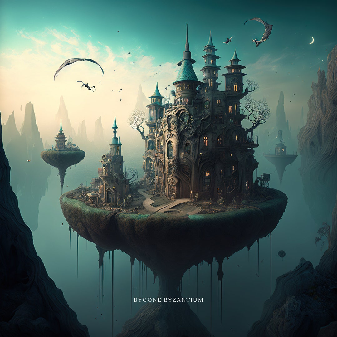 Surreal "floating Island" Printable Wall Art / Dreamlike Visual ...