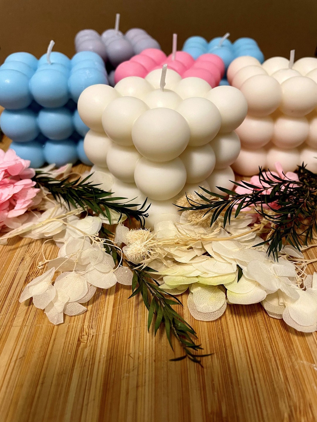 Elegant Bubble Candle, Vegan & Sustainable Bubble Cub Candle - Etsy