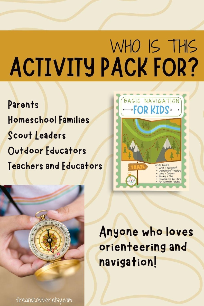 Map & Compass Skills Activity Workbook for Kids – Outdoor Learning ...