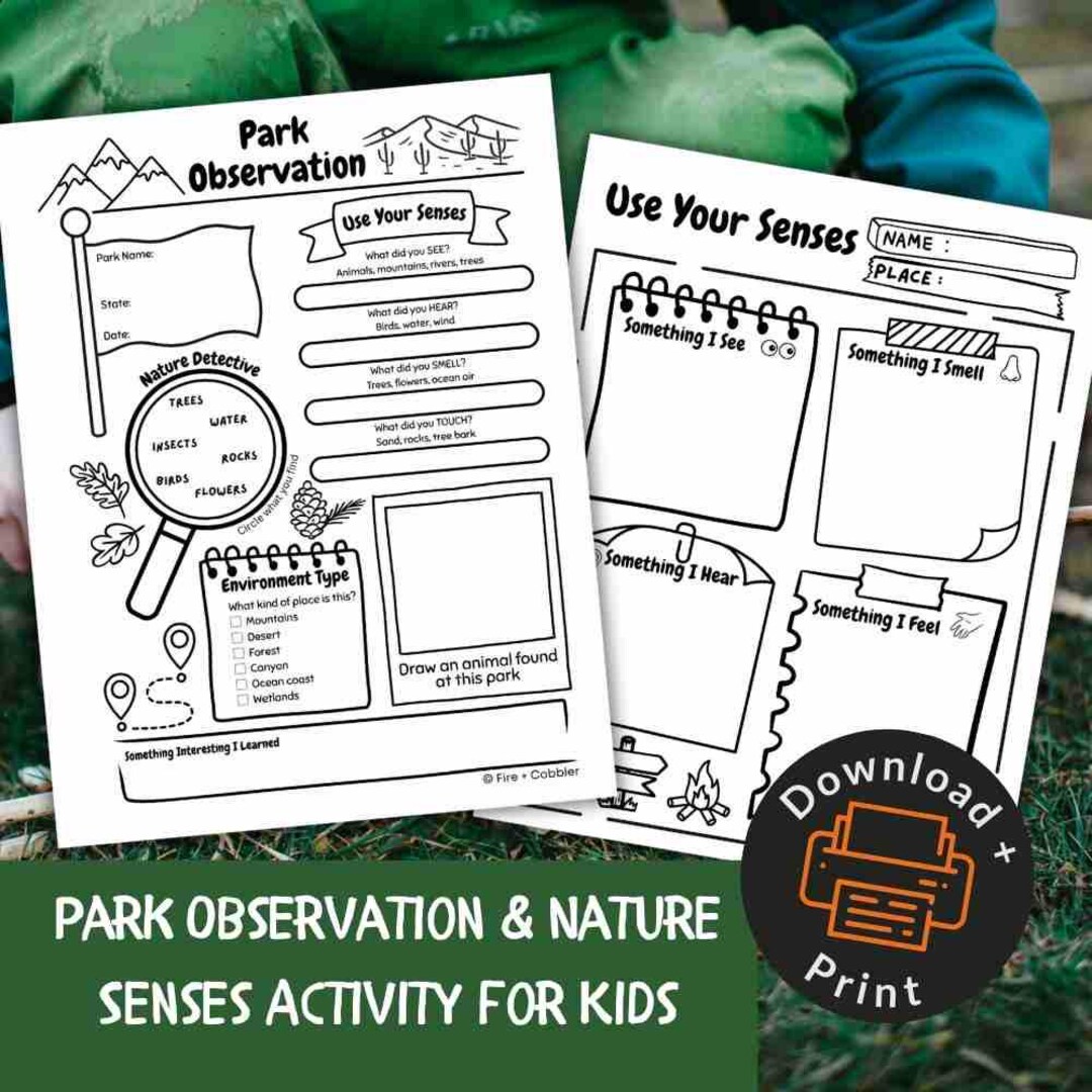 National Park Observation for Kids | Senses Activity Printable ...