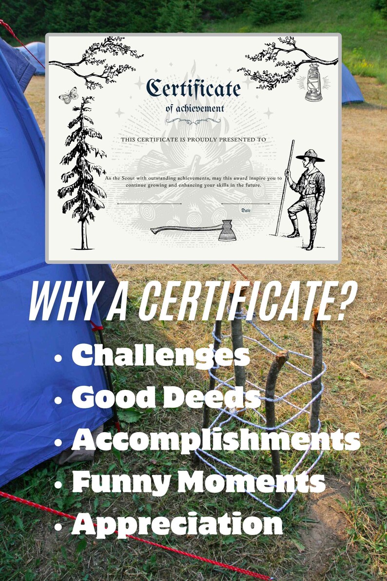 Printable Vintage Scout Certificate PDF Download Blank Award ...