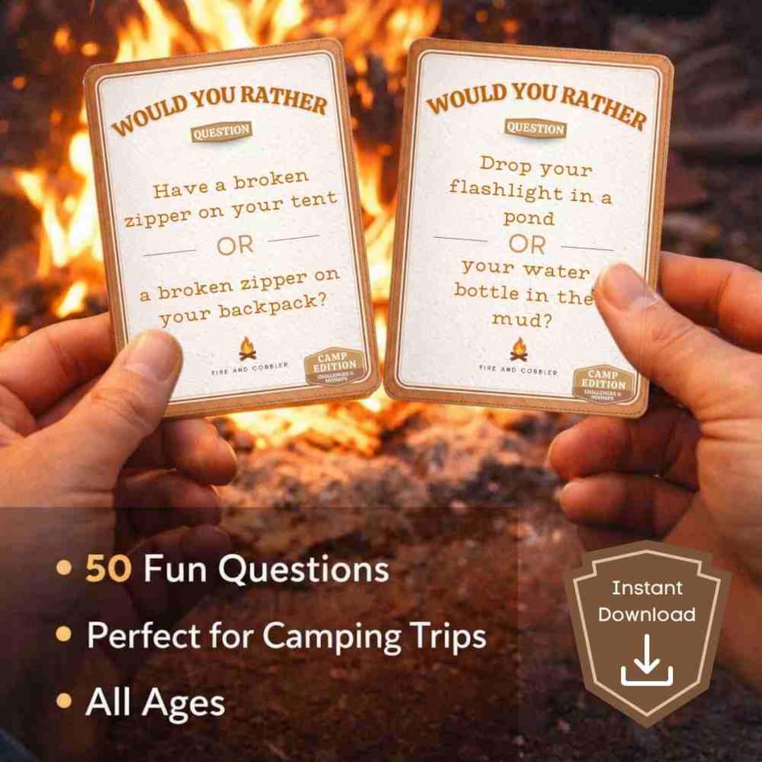 Would You Rather Camp Game Printable Camping Questions for Kids ...