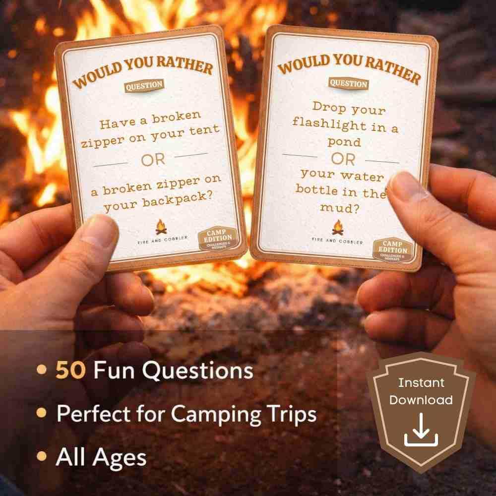 Would You Rather Camp Game Printable Camping Questions for Kids ...
