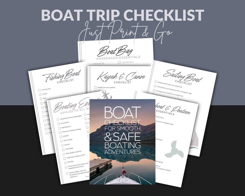 Boat Essentials Checklist Printable Packing List for Boating Kayaking ...