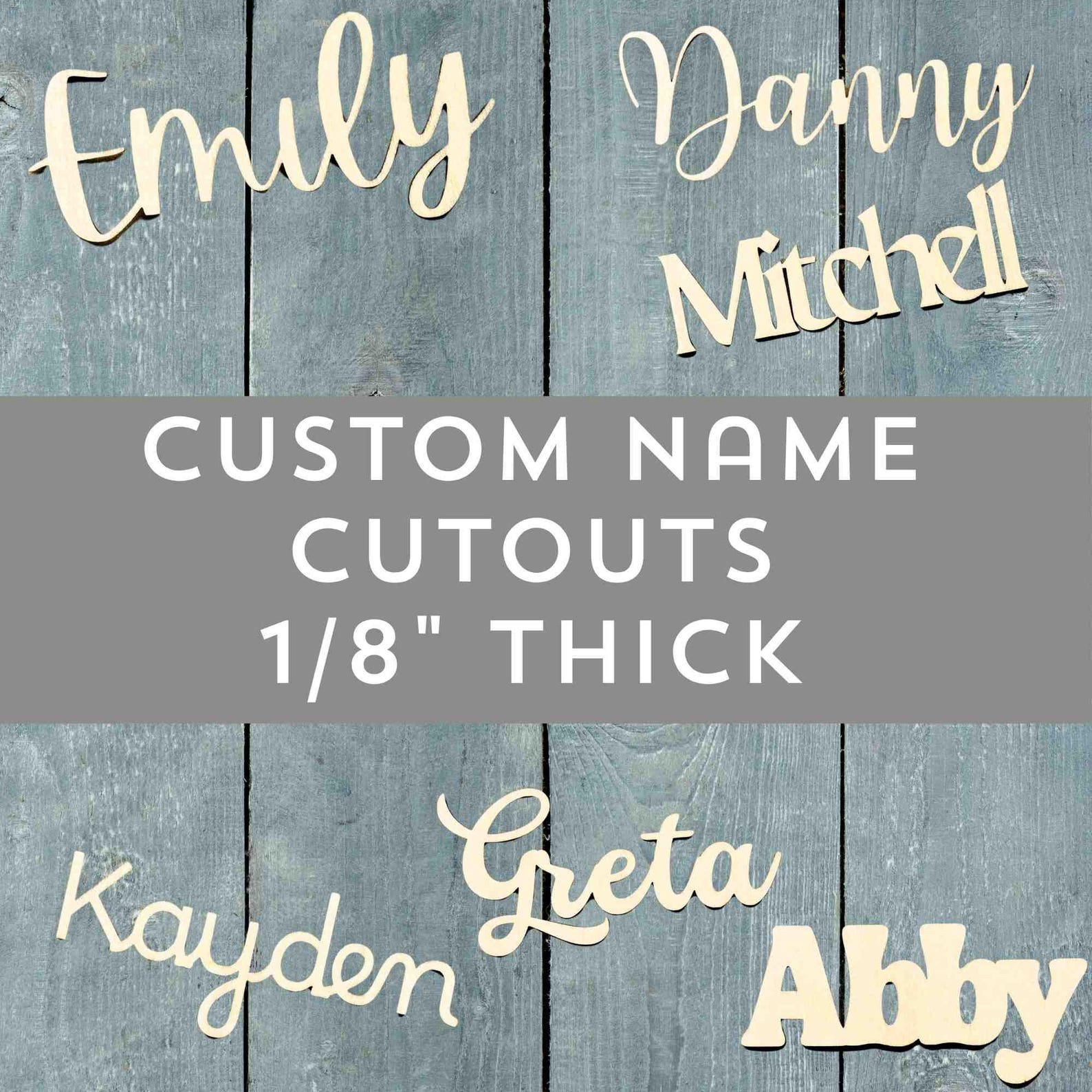 Custom Wood Cutouts Laser Cut Shapes Personalized Names Signs Crafts ...