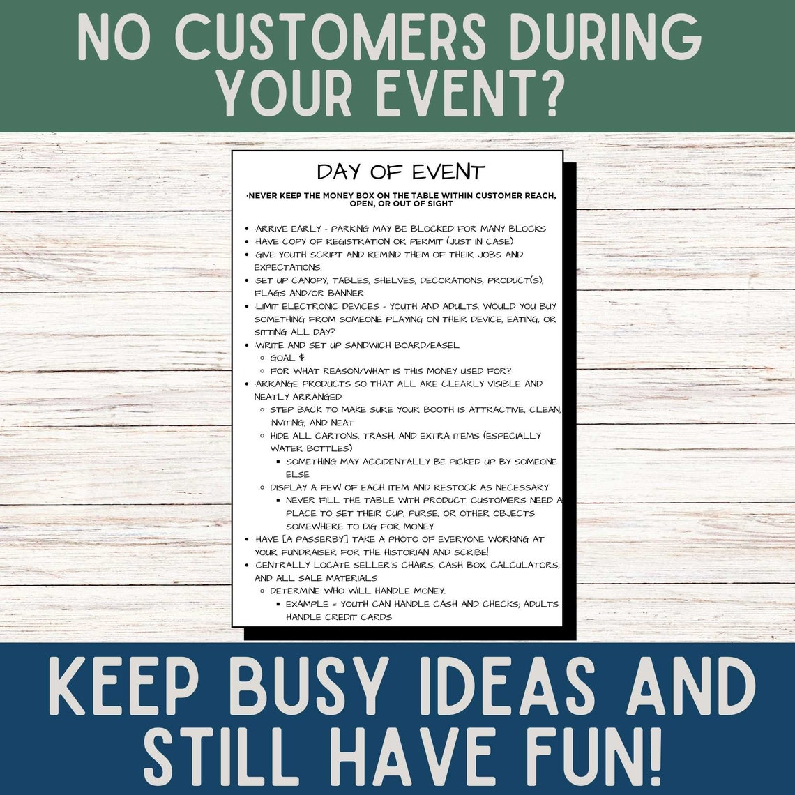 Fundraising Booth Guide for Troop Unit Ideas Youth Event Plan for Any ...