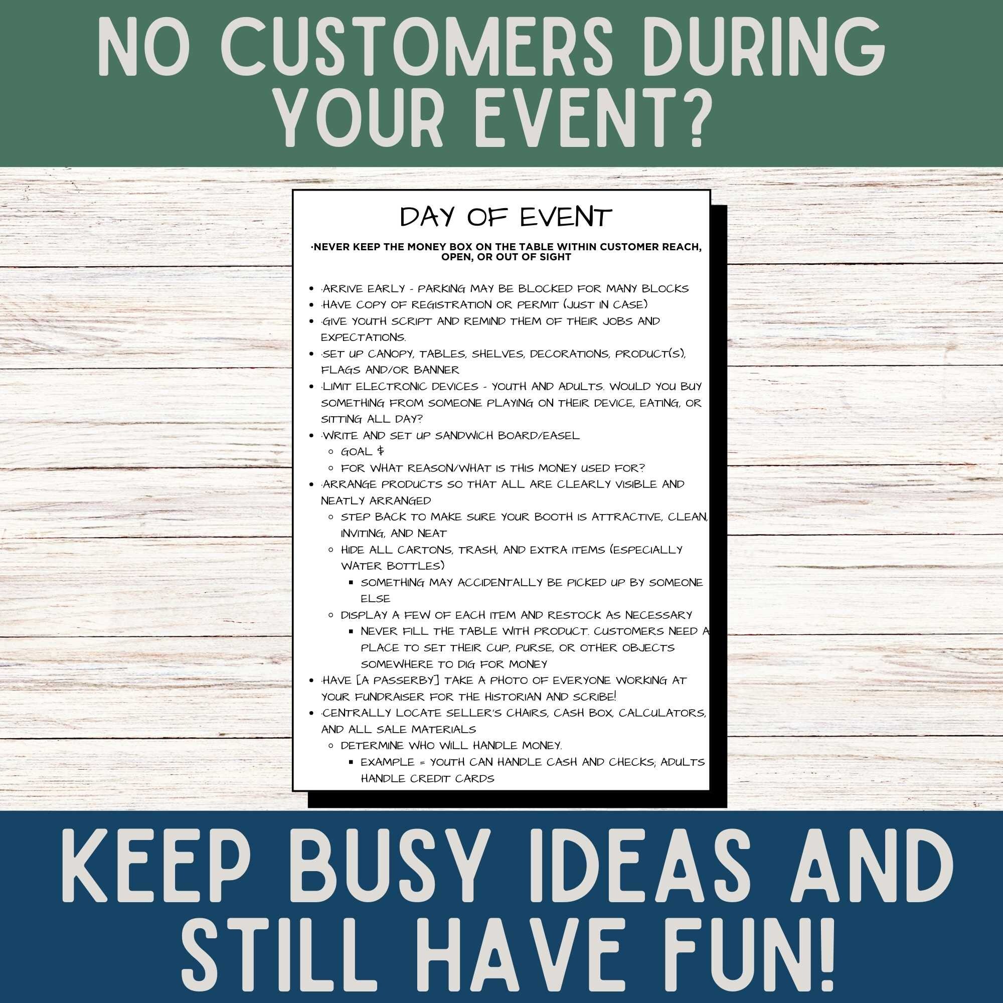 Fundraising Booth Guide for Troop Unit Ideas Youth Event Plan for Any ...