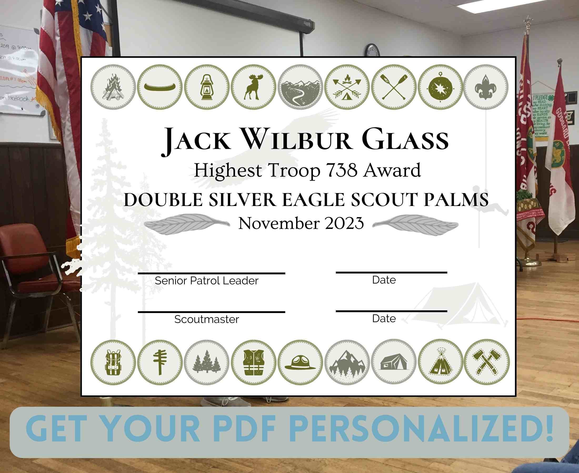 Blank Scout Certificate PDF Custom Scout Award Template Vintage Style ...